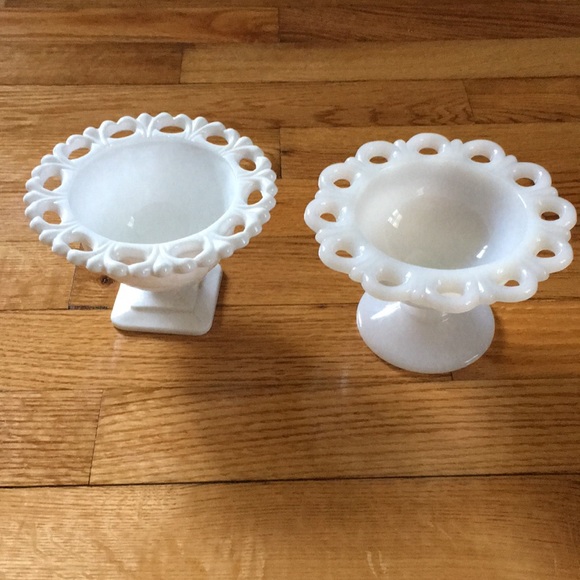 Vintage | Other | Vintage Milk Glass Colonial Lace Compote | Poshmark